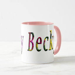 Floral Becky Name Logo, Mug | Zazzle