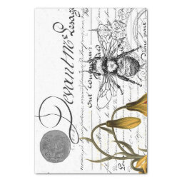 Floral Bee Collage Tissue Paper | Zazzle