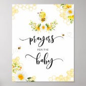 Floral bee Prayers for the baby Poster | Zazzle