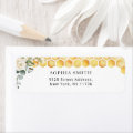 Floral bee Return Address Label | Zazzle