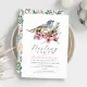 Floral Bird Nest Nesting Party Baby Shower Invitation | Zazzle