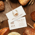 Floral Boho Bread & Wheat Business Card | Zazzle