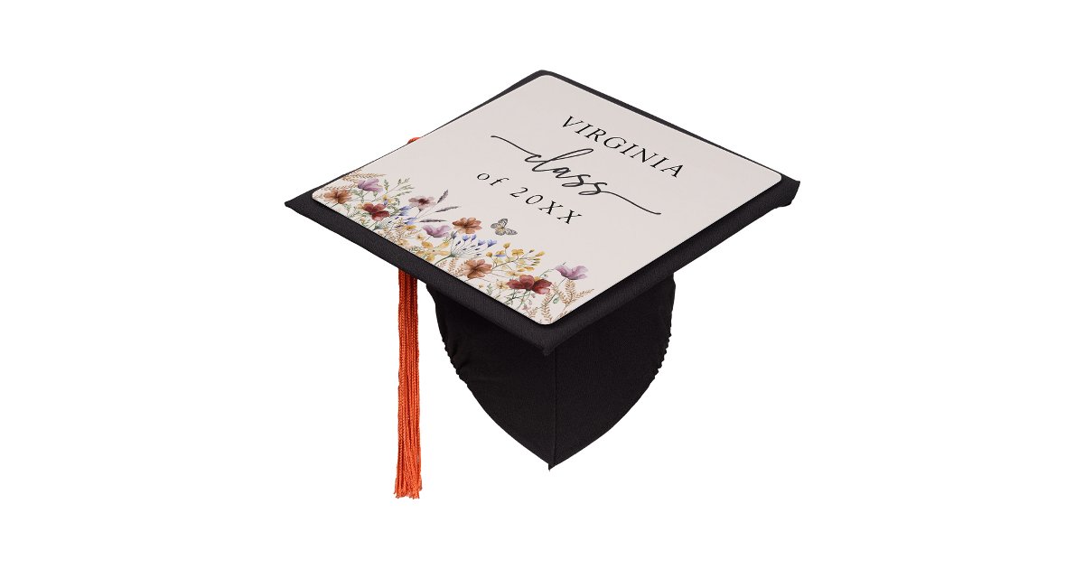 Floral Boho Graduation Cap Topper | Zazzle