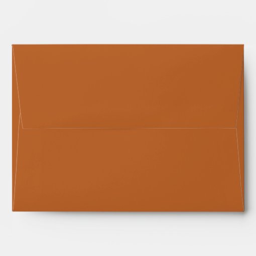 Floral Boho Orange Terracotta Wedding Envelope | Zazzle