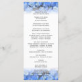 Floral Border Blue Hydrangea Wedding Tall Program | Zazzle