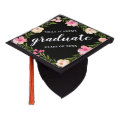 Floral Border | Custom School and Class Year Graduation Cap Topper | Zazzle