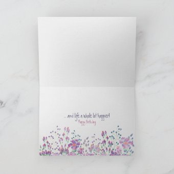 Floral Border Friend's Birthday Card | Zazzle