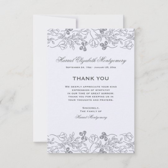 Floral Borders Sympathy Card | Zazzle.com