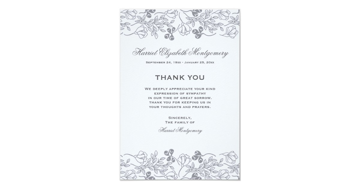 Floral Borders Sympathy Card | Zazzle.com