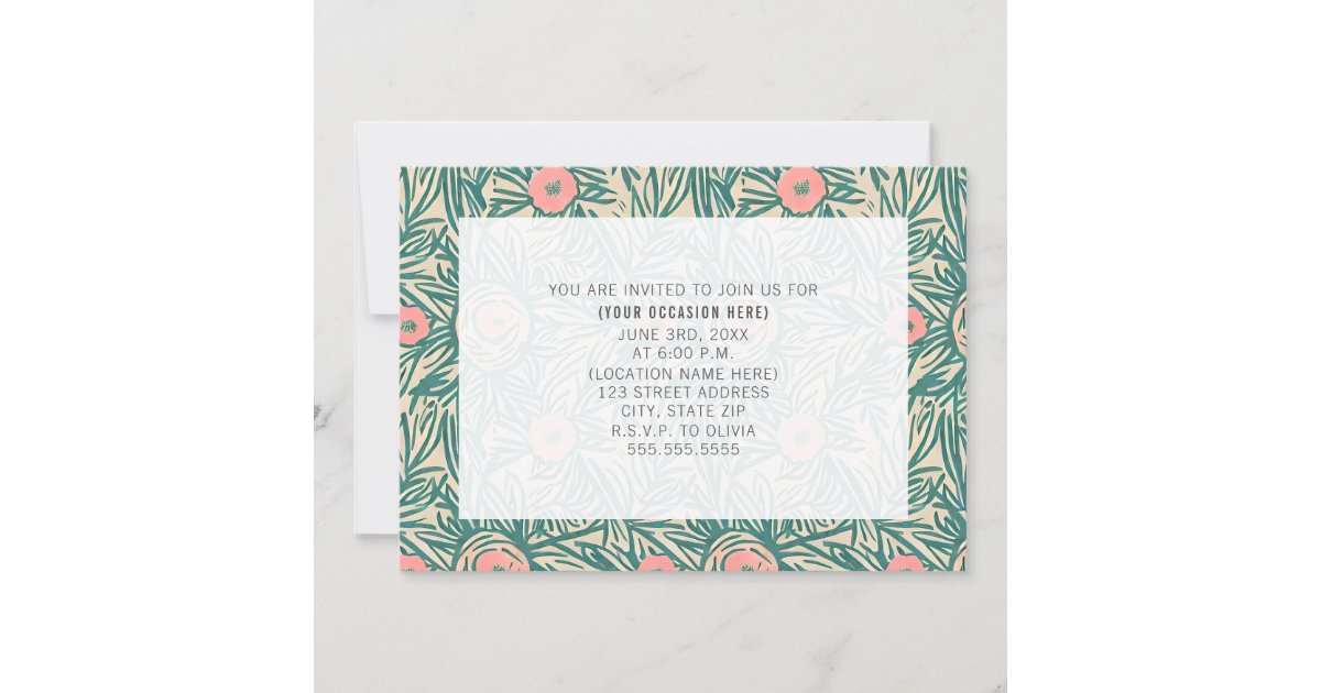 Floral Botanical All Purpose Generic Party Invitation | Zazzle