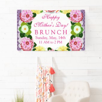 Floral Botanical Garden Banner | Zazzle