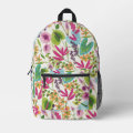 Floral Botanical Pattern Girls Printed Backpack | Zazzle