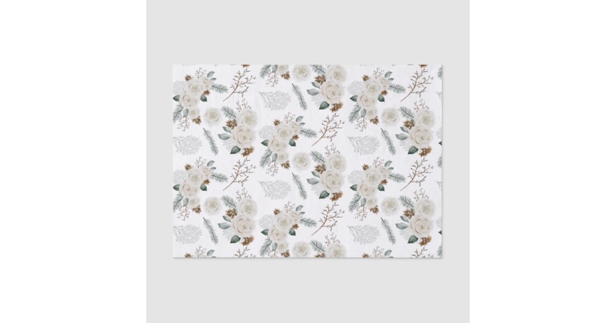 Floral Botanical Tissue Paper | Zazzle