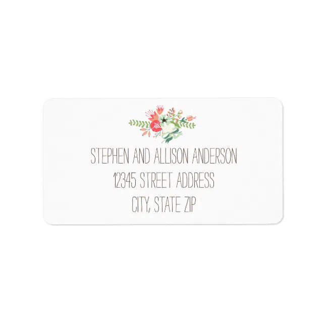 Floral Bouquet - Address Labels | Zazzle