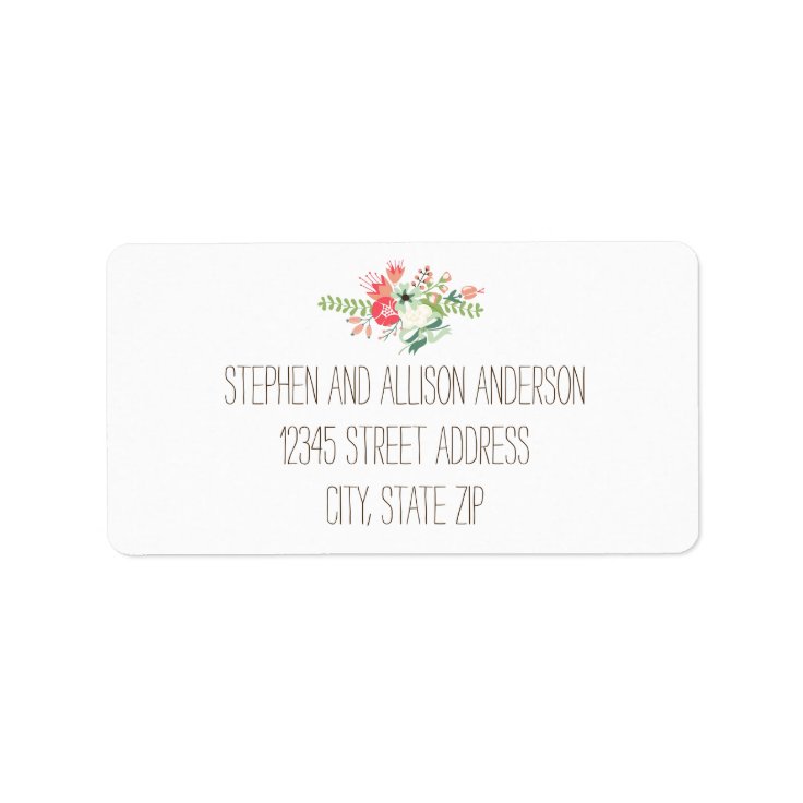 Floral Bouquet - Address Labels | Zazzle