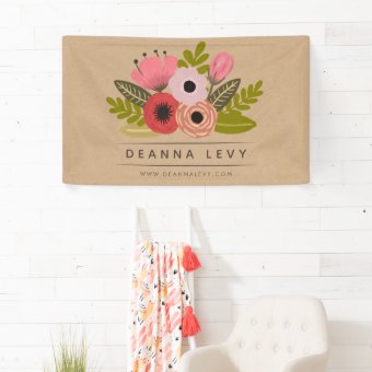Floral Bouquet Business Promotional Banner Sign | Zazzle