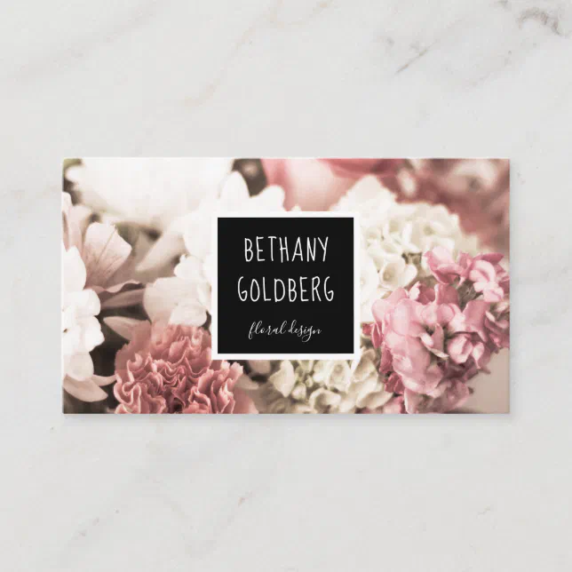 Floral Bouquet Florist Event Design Business Card | Zazzle