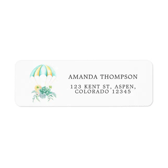 Floral Bouquet Parachute Label | Zazzle