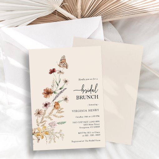 Floral Bridal Brunch Invitation | Zazzle
