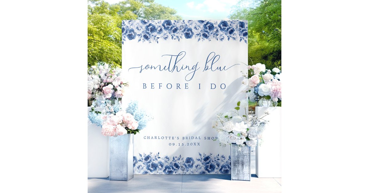 Floral Bridal Shower Backdrop | Zazzle