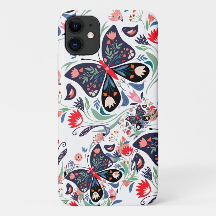 Floral Butterfly Case-Mate iPhone Case | Zazzle.com