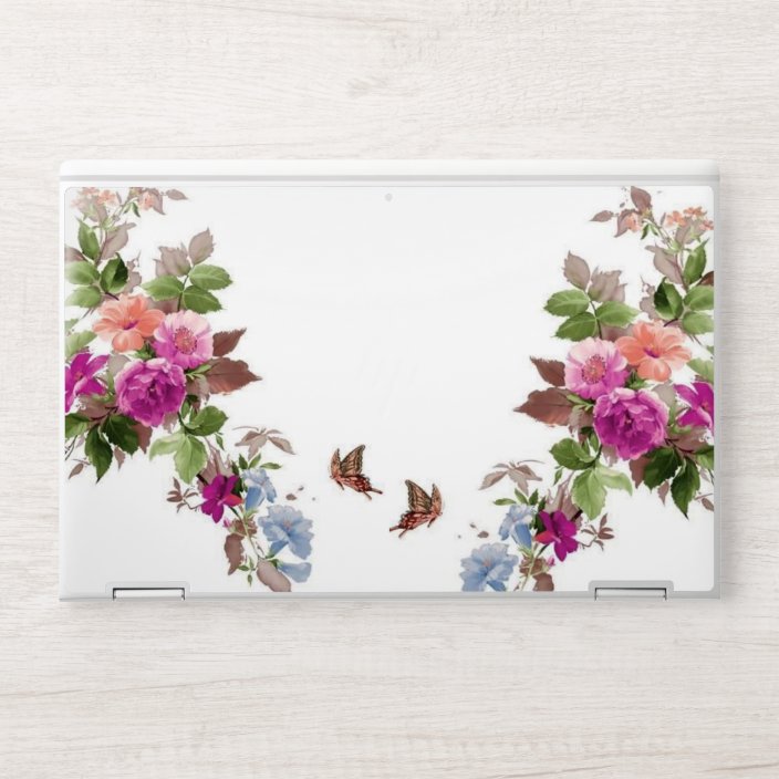 Floral Butterfly HP Laptop Skin | Zazzle.com
