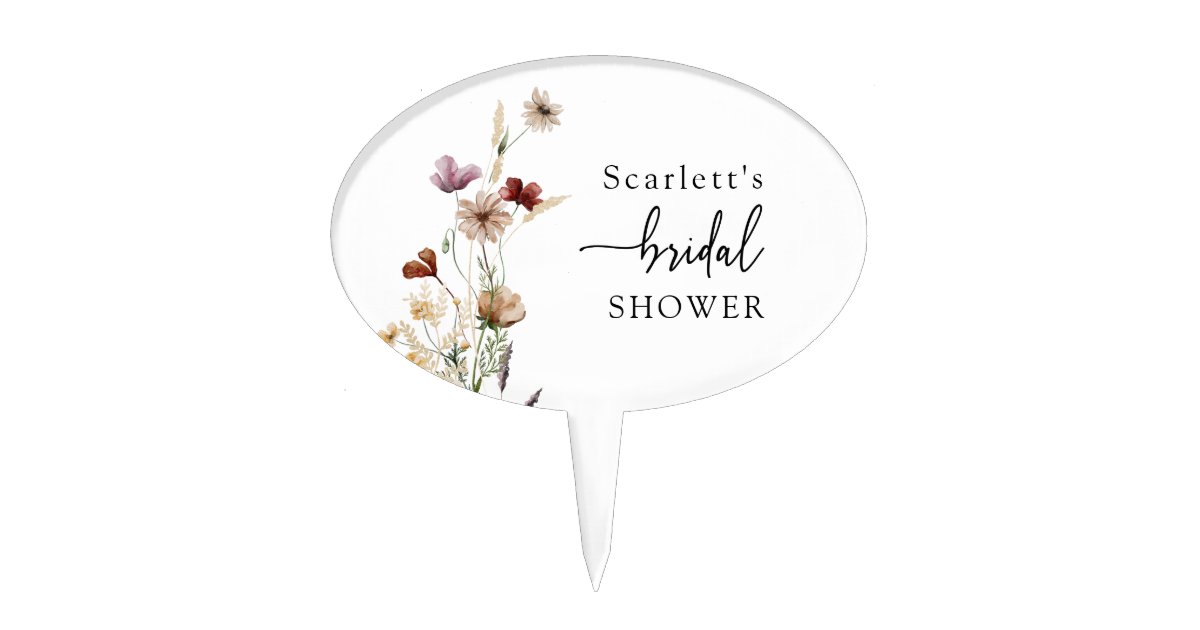 Floral Cake Topper Zazzle