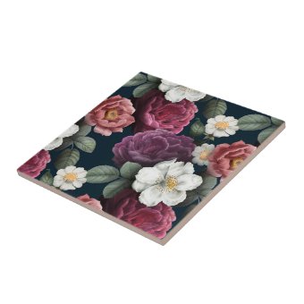 Floral Ceramic Tile | Zazzle