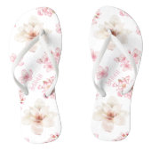 Floral Cherry Blossom Pink Flip Name Flops Flip Flops | Zazzle