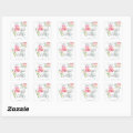 Floral Christian Bible Scripture Verse Square Sticker | Zazzle