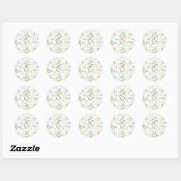 Floral Classic Round Sticker | Zazzle