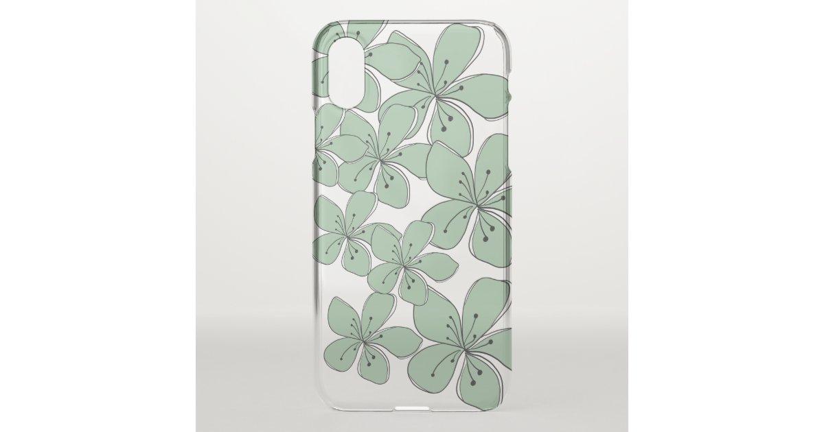 Floral Clear iPhone X Phone Case | Zazzle