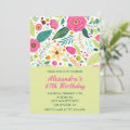 Floral Colorful Simple 67th birthday invitations | Zazzle
