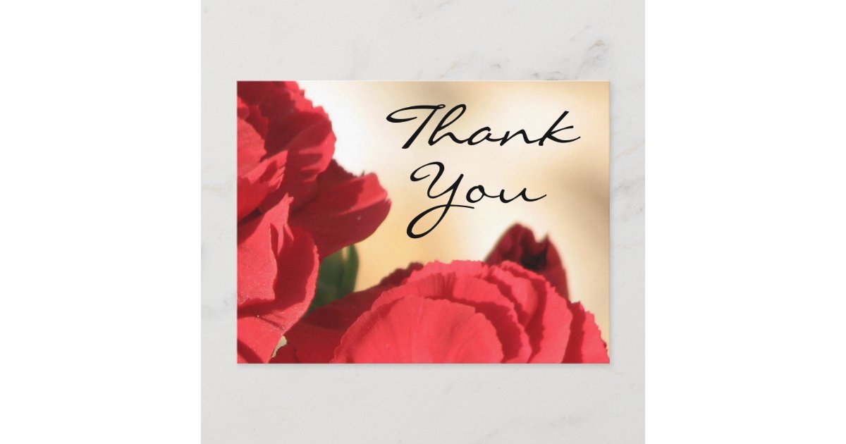Floral Corner Thank You Postcard | Zazzle
