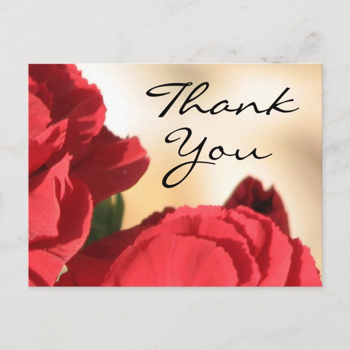 Floral Corner Thank You Postcard | Zazzle.com