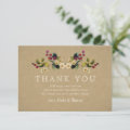 Floral Country Thank You Cards | Zazzle