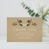 Floral Country Thank You Cards | Zazzle
