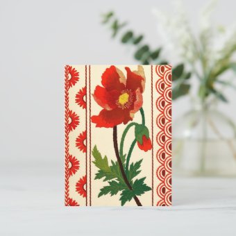 Floral Crewel Embroidery Postcard | Zazzle