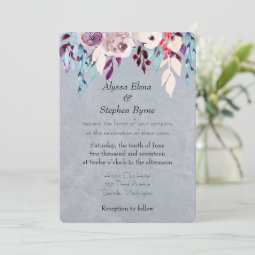 Floral Curtain Wedding Invitation | Zazzle