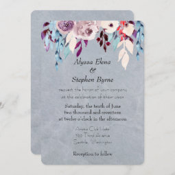 Floral Curtain Wedding Invitation | Zazzle