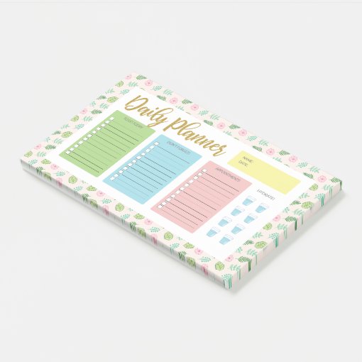 Floral Daily Planner Post-it Notes | Zazzle