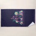 Floral Deathly Hallows Graphic Beach Towel | Zazzle
