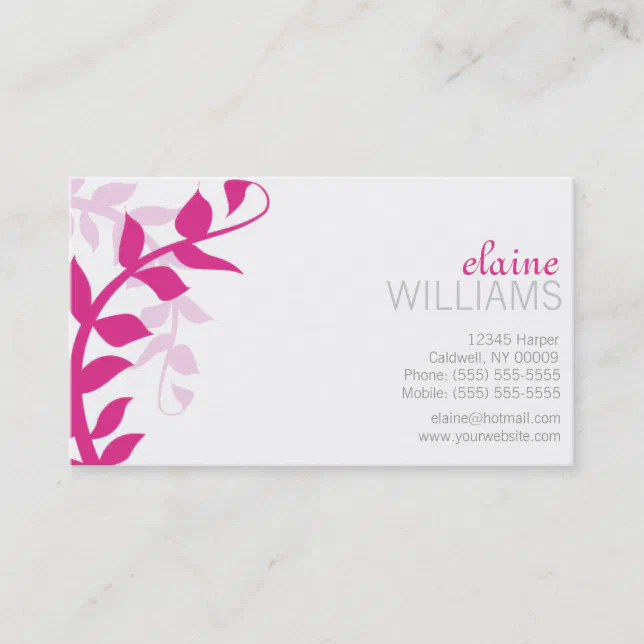Floral Design Calling Cards | Zazzle