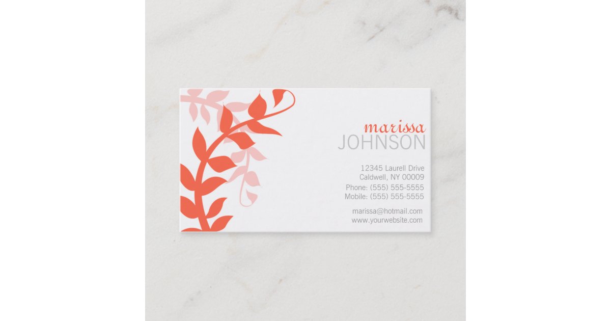 Floral Design Calling Cards | Zazzle
