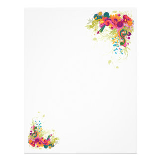Floral Design Letterhead | Zazzle
