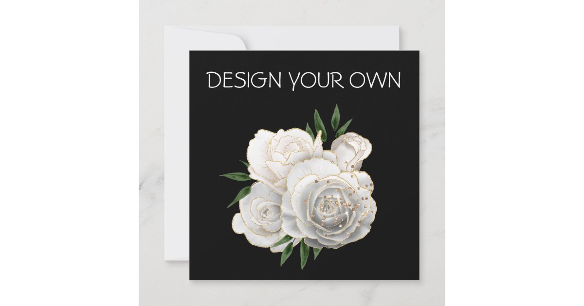 Floral Design Your Own Invitation | Zazzle