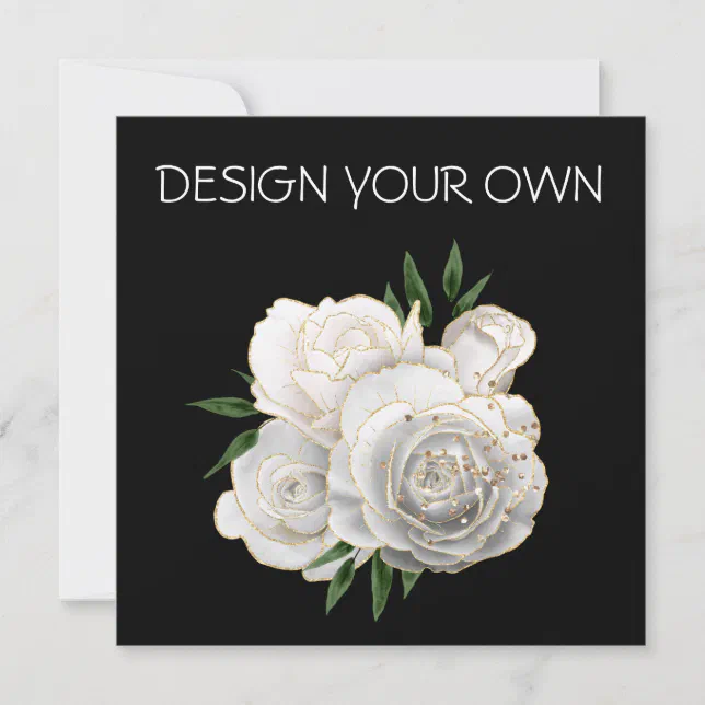 Floral Design Your Own Invitation | Zazzle