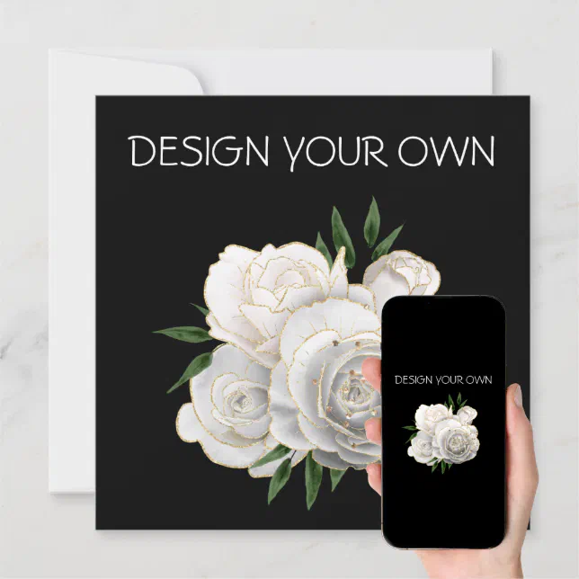 Floral Design Your Own Invitation | Zazzle