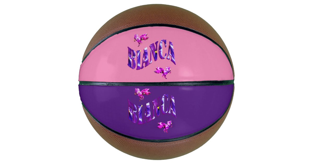 Floral Designed Bianca Name, Basketball | Zazzle