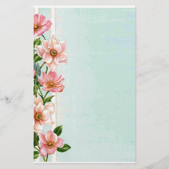 Floral edge stationery | Zazzle.com
